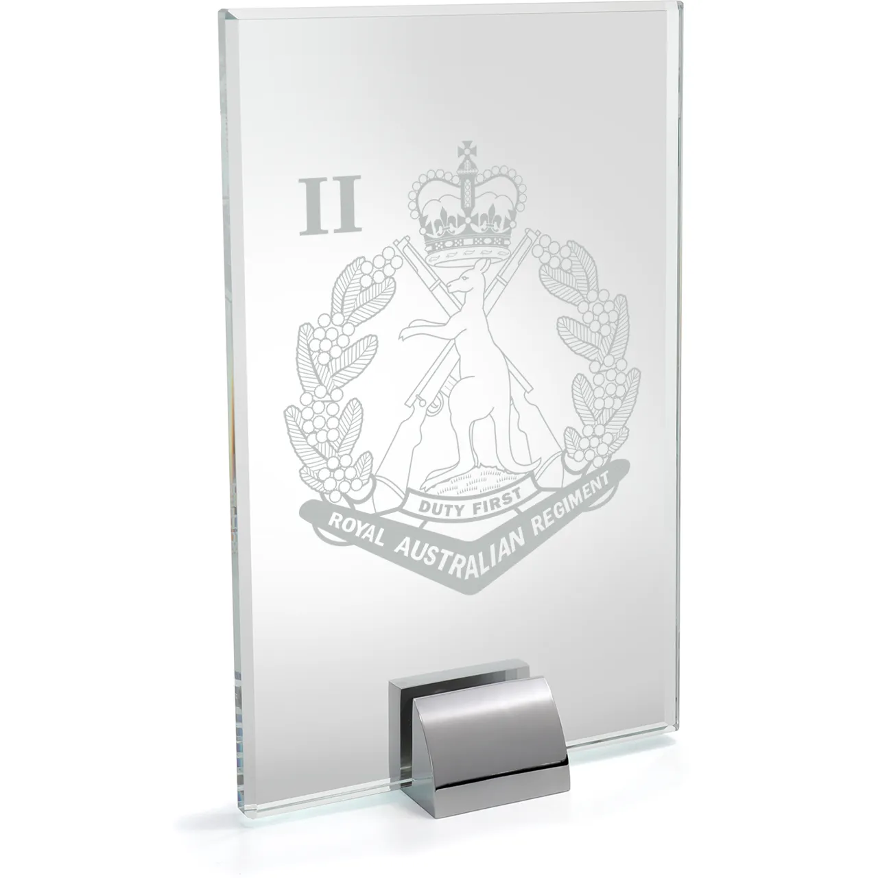 2nd Battalion, RAR Alpha Glass Award | Engraved Plaque - Army Shop