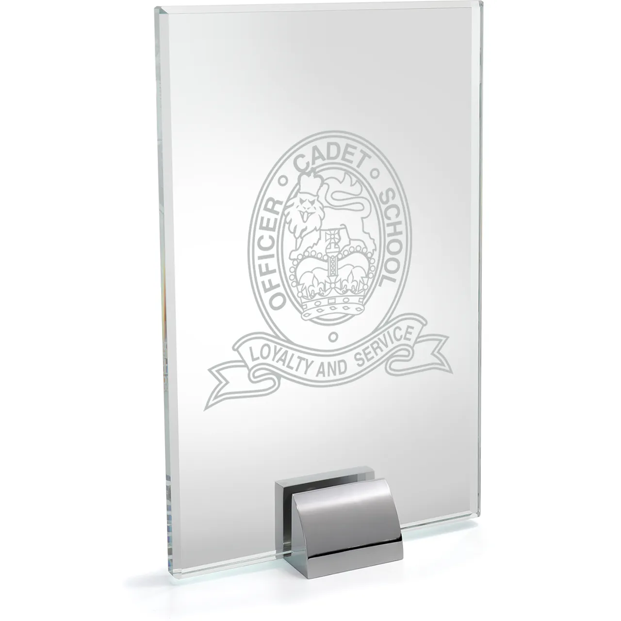 OCS Portsea Alpha Glass Award | Engraved Plaque - Army Shop